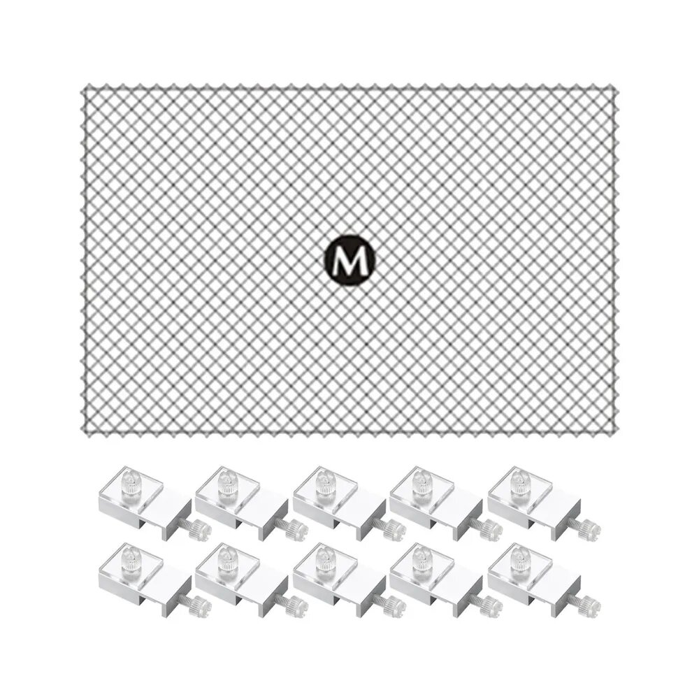 Сетки для аквариума. Верхняя прозрачная сетчатая сетка. 80x106см 10 зажимов