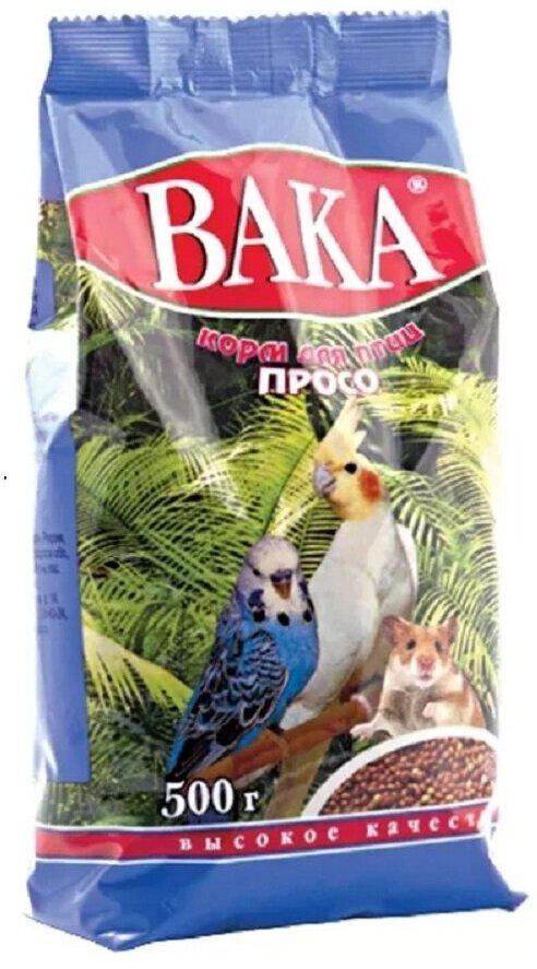 Просо для птиц Вака "ВК", 500 г 2 шт