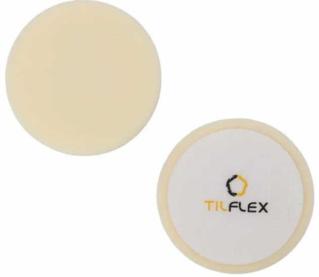 TILFLEX Круг полировочный 150мм, липучка 125мм, белый (hard). Толщина 30мм (плоский)