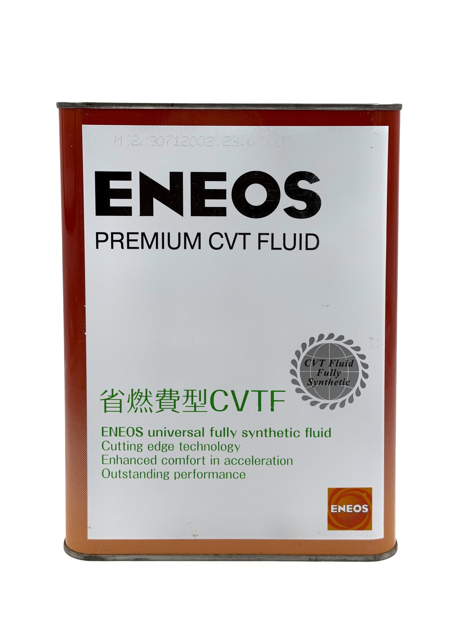 Масло трансмиссионное ENEOS Premium CVT Fluid, 4 литра, синтетическое