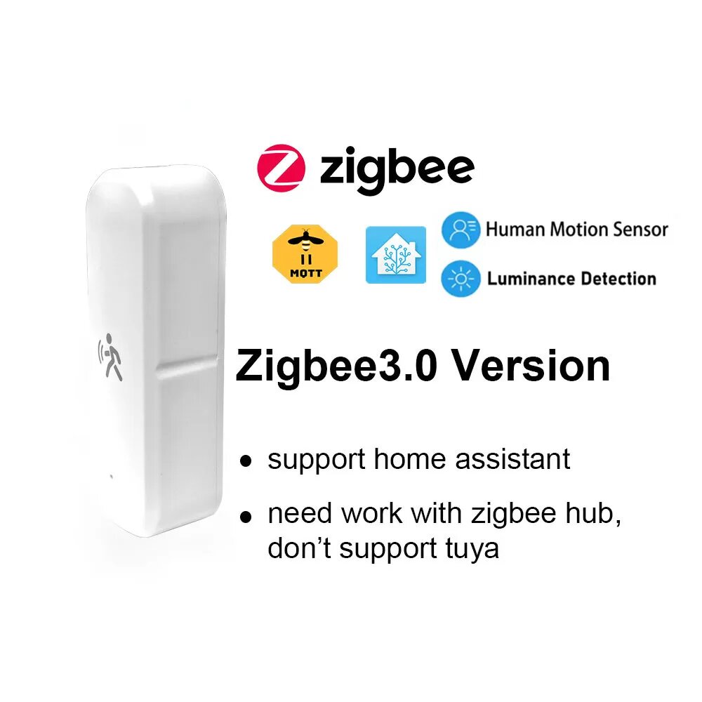 Датчик движения ZigBee 3.0, 2 в 1, Цвет: 2 IN 1