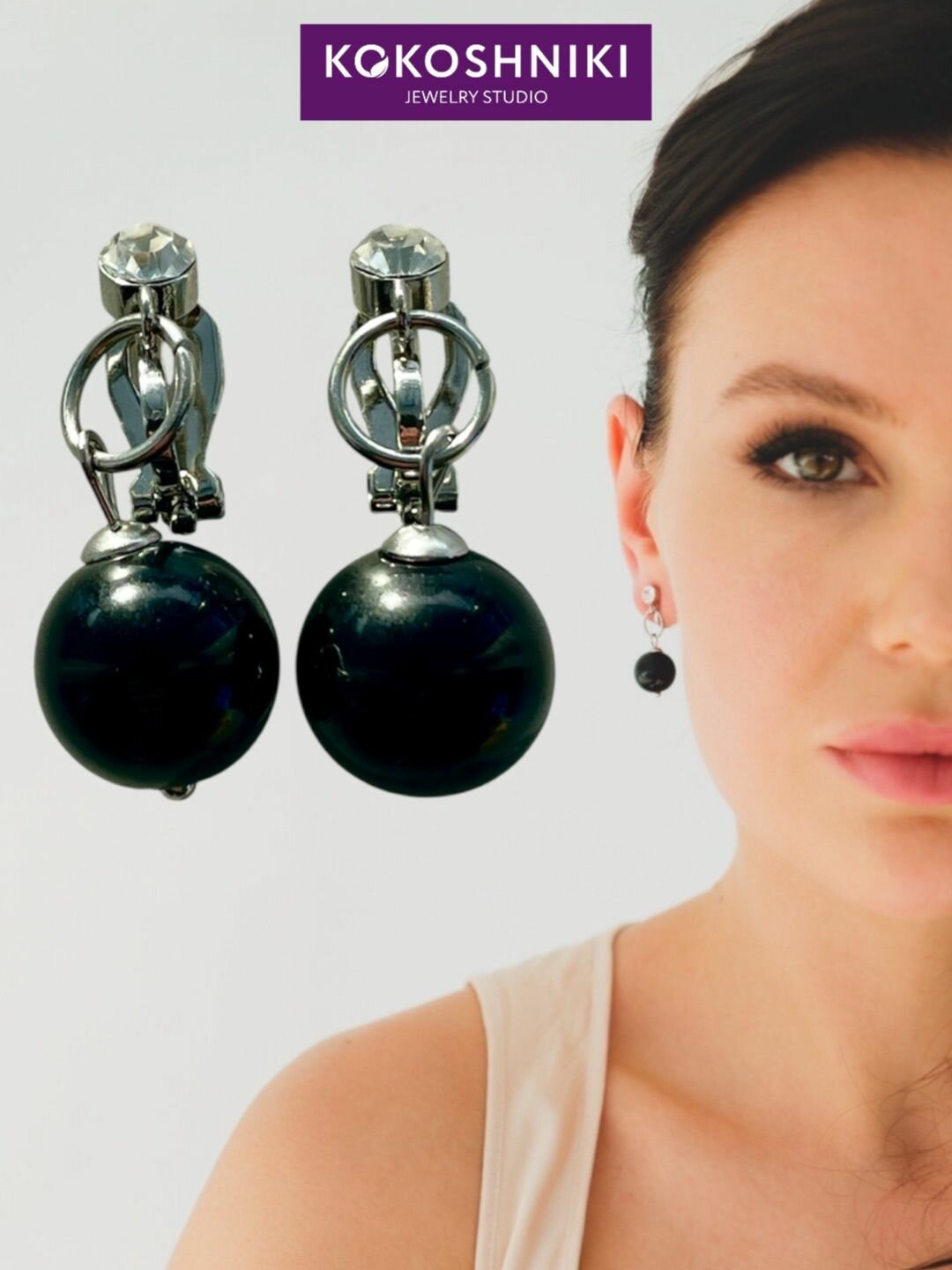 Серьги, муранское стекло, искусственный камень, стекло