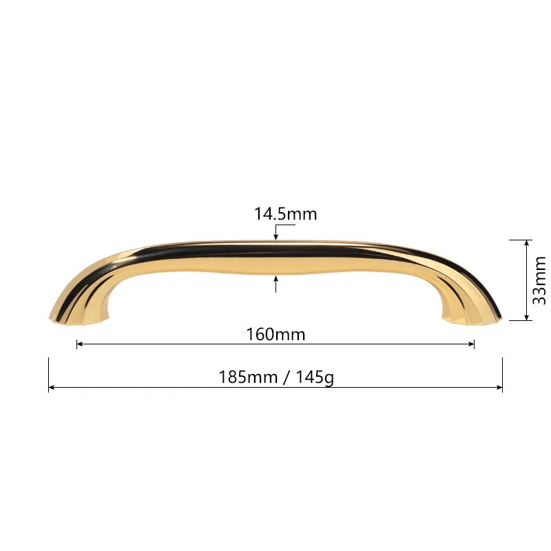 Ручки для шкафов Goo-Ki цинковый сплав золотые ML 1011 W-160mm