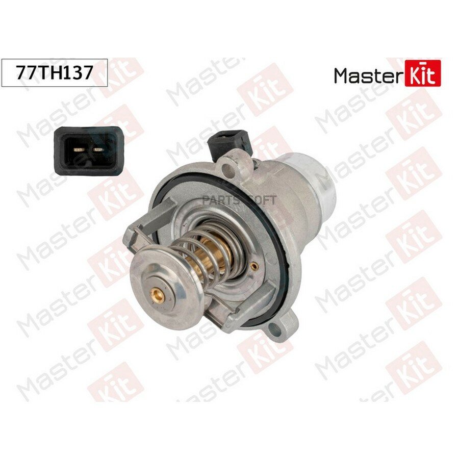 Термостат BMW E53/E60/E70/E71/F01-F04 3.5-6.0 01- от официального дистрибьютора, MASTERKIT, артикул 77TH137