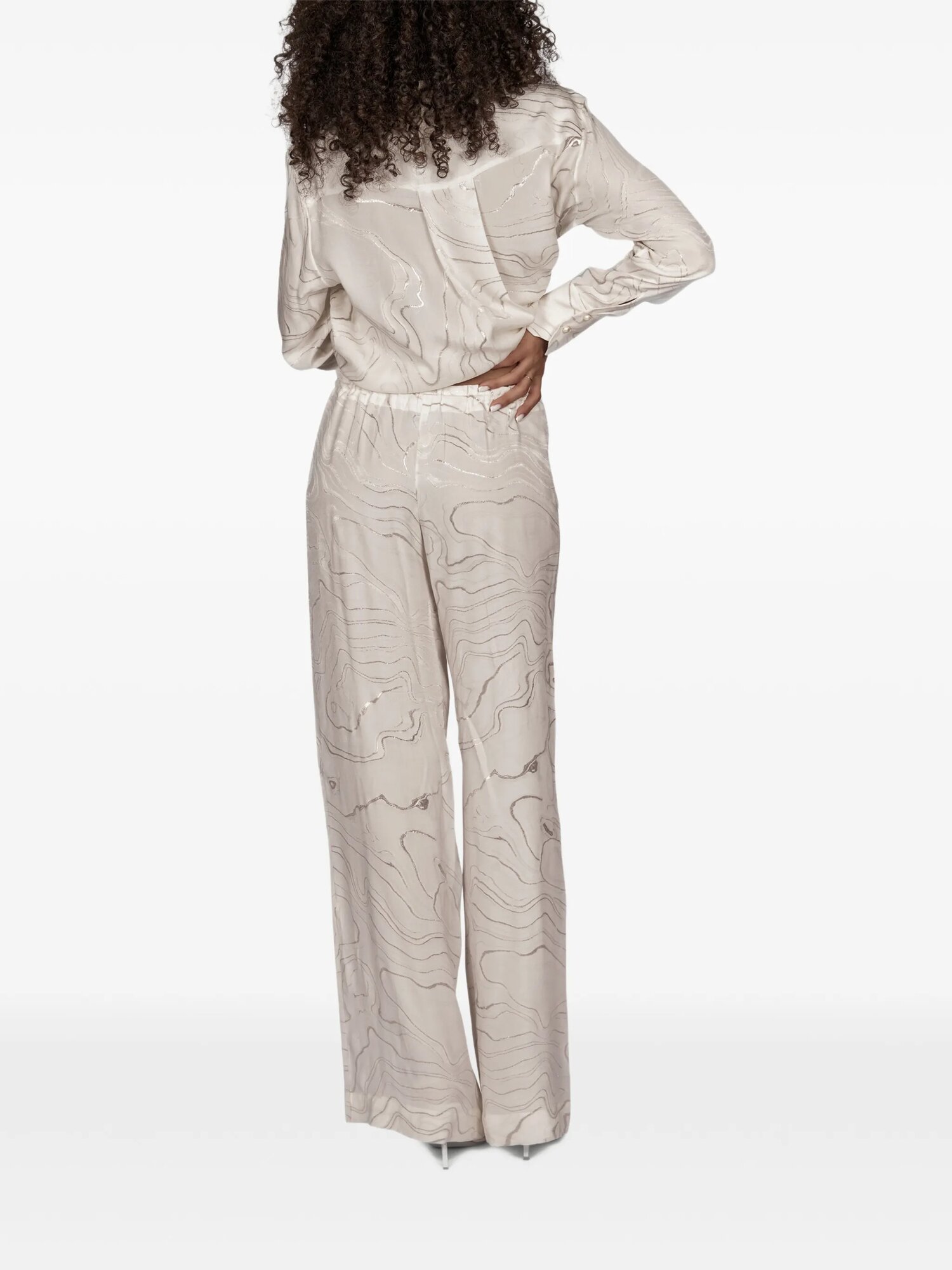 Брюки Mia Peculiar Pattern palazzo pants, размер M-L, разноцветный — фото 1