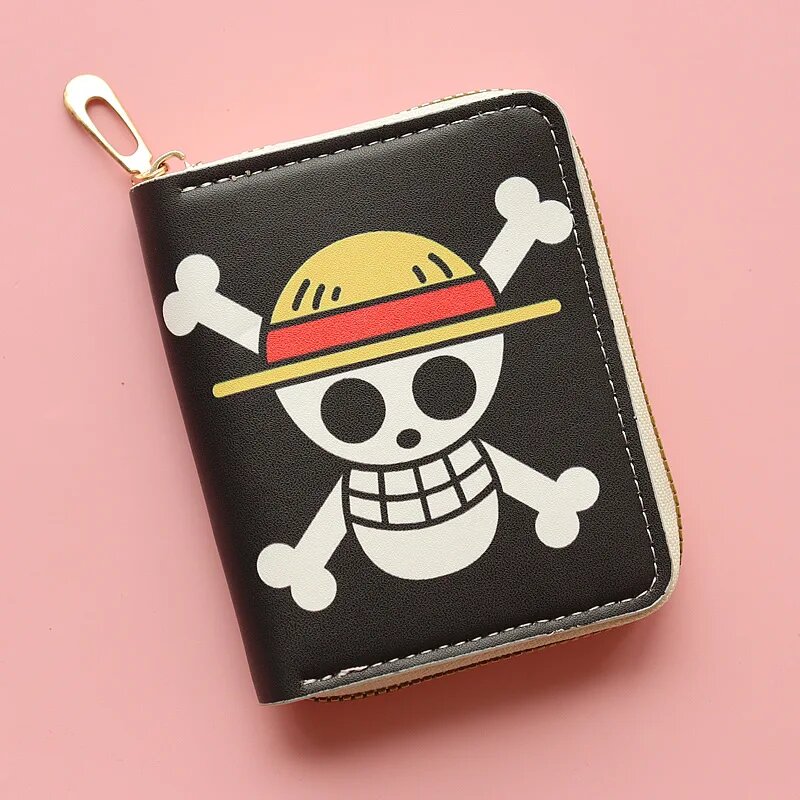 Кошельки в стиле аниме One Piece, кошельки с изображением Луффи и пиратов в соломенных шляпах, короткий кошелек для монет, многофункциональный кошелек Kawaii с несколькими отделениями для карт, мужские подарки