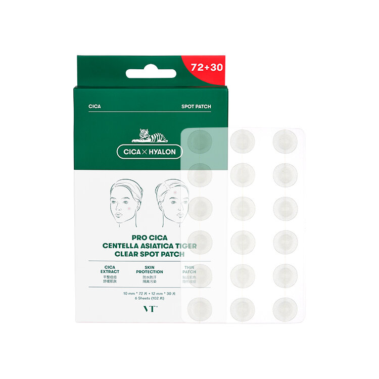 VT Tiger Пластыри от акне унисекс Pro Cica Centella Asiatica 66+18 шт.