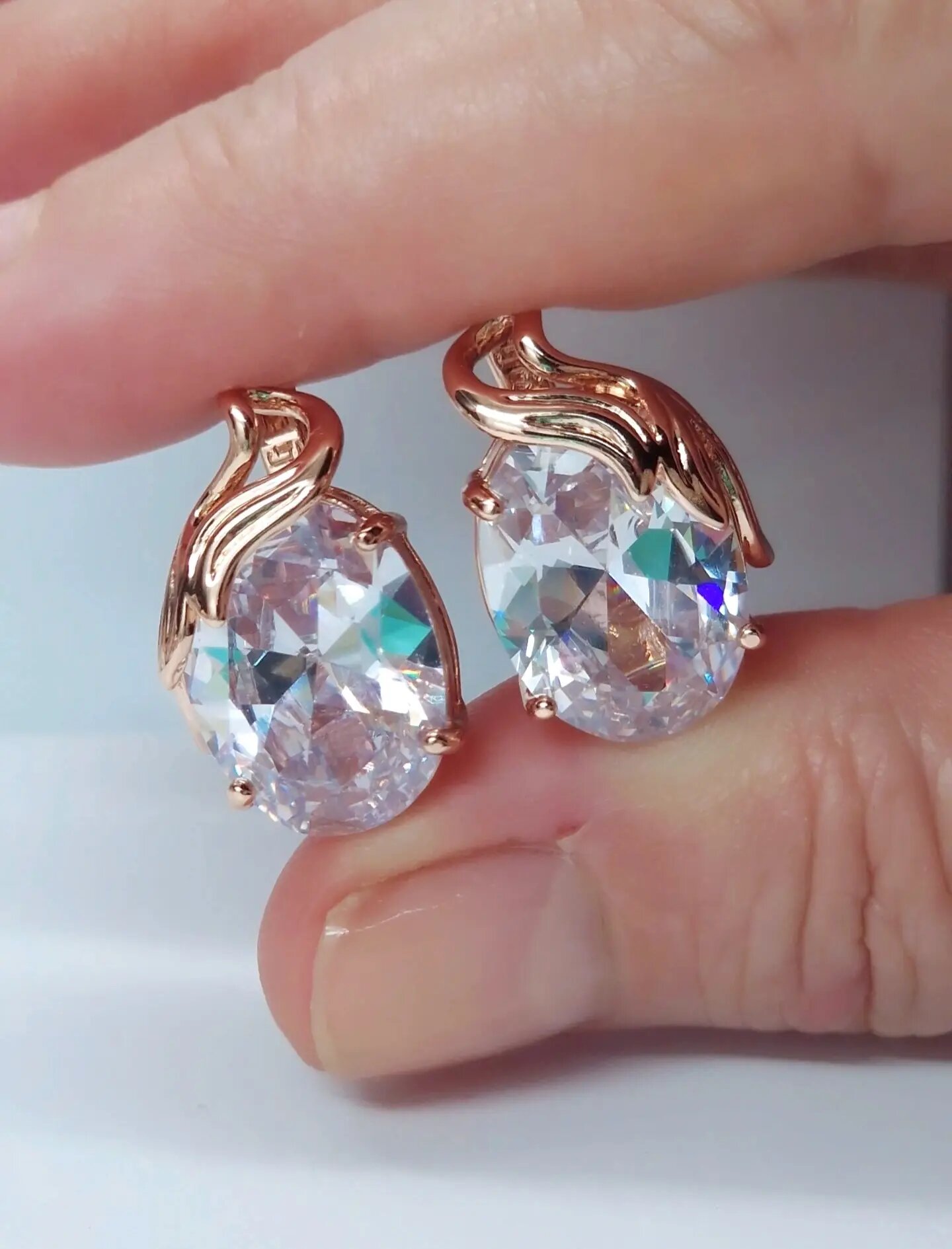 Серьги, фианит
