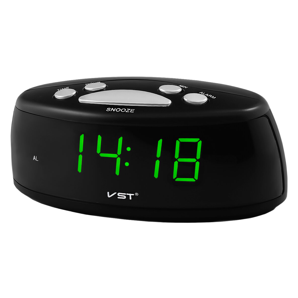 Сетевой будильник Vst773-4 часы 220В зел. цифры+USB кабель (без адаптера)
