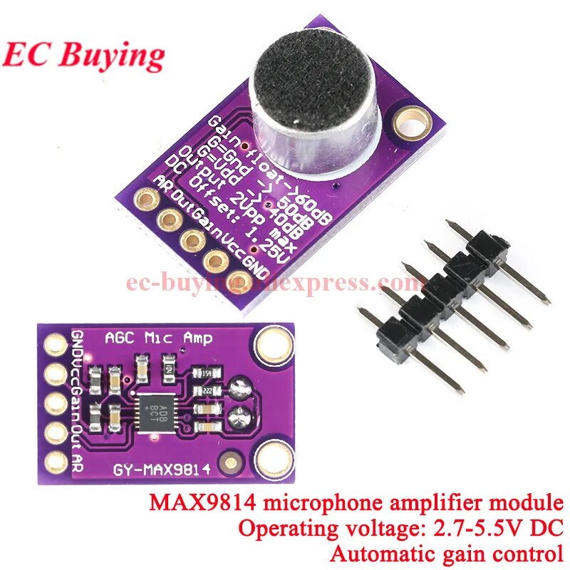 Микрофонный усилитель MAX9814 EC Buying 1pc, MAX9814