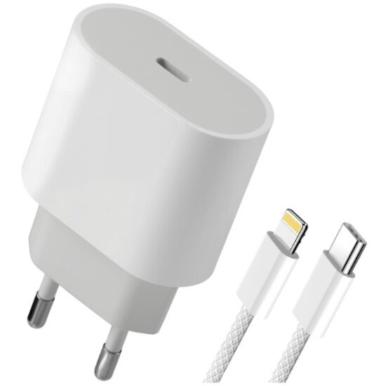Сетевой адаптер Defender UPA-121 20W, USB C, Lightning, белый