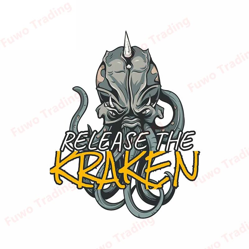 Наклейка Kraken A, осьминог, водонепроницаемая