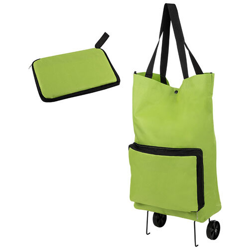 Сумка-тележка Рыжий кот складная, АТВ-01, Лайм, 55.5х39х13 см (104585)