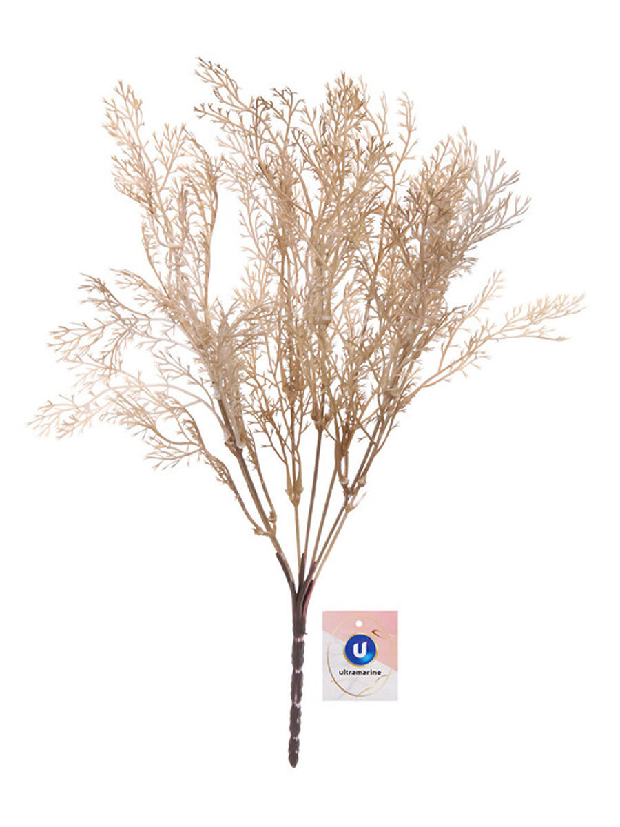 Трава декоративная КНР букет Волшебная трава, 40 см, бежевые, пластик (993-0396)