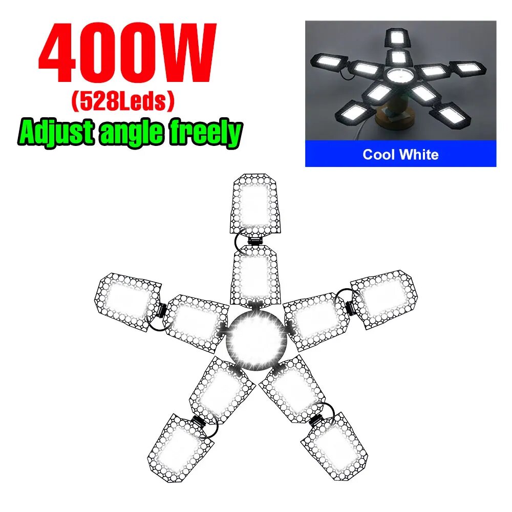 Светодиодная лампа CanLing 400 Вт E27 для гаража A 400W Cold White