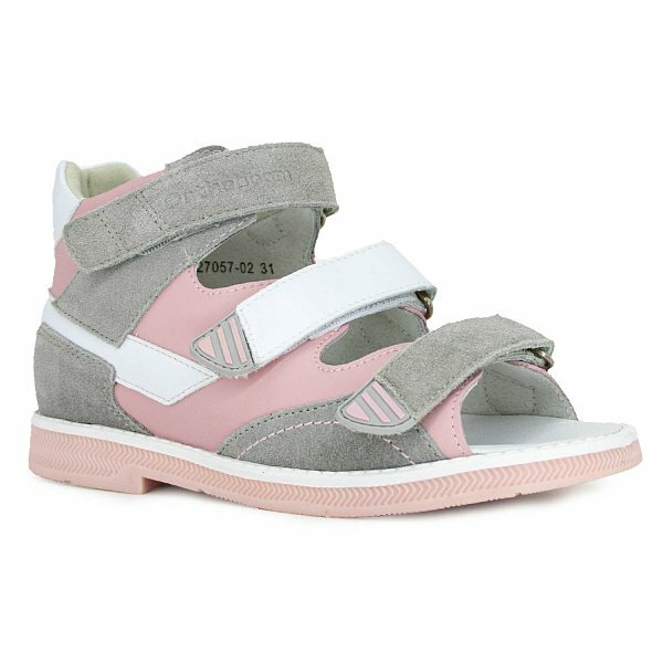 Обувь ортобум ортопедическая детская (сандали) арт.27057-02 розовый туман р.32