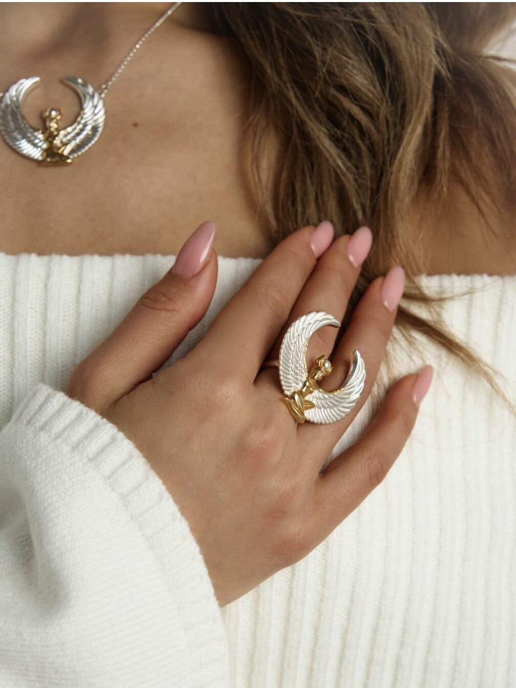 Кольцо, серебро, 925 проба