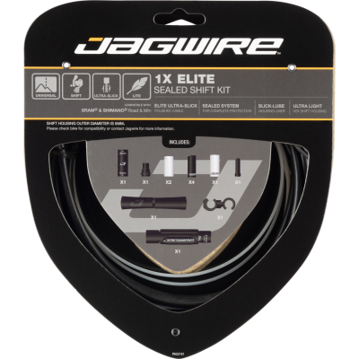 Набор рубашек и тросиков переключения Jagwire Elite Sealed Shift Kit 1X Stealth Black (SCK020)