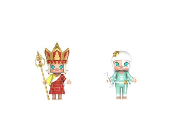 Коллекционная фигурка унисекс POP MART Molly Путешествие на Запад Мистические боксы, Confirmed-Tang Sanzang+Bai Jiesing (Open)