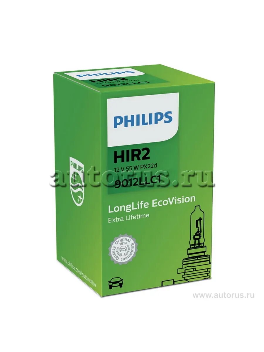 Лампа 12V HIR2 55W PHILIPS Standard 1 шт. картон 9012LLC1