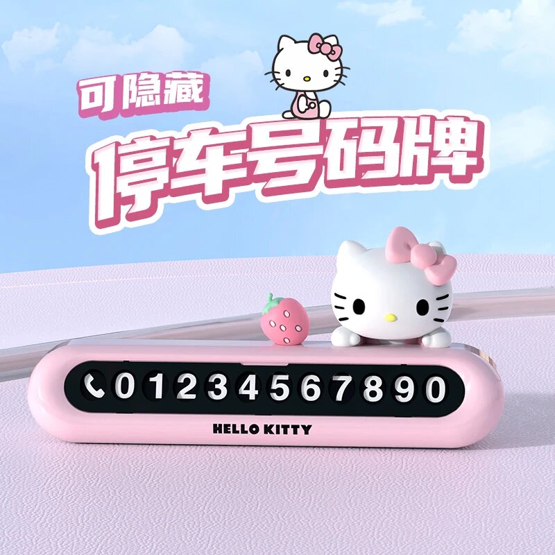 Временный номерной знак Hello Kitty розовый, KT-A