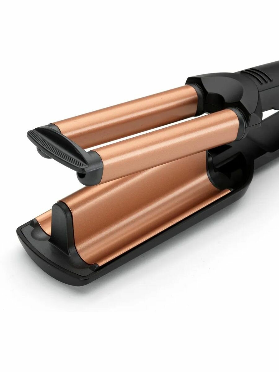 Тройная плойка для волос BaByliss W2447E Deep Waves, стайлер для глубоких голливудских волн и текстурных локонов, щипцы для завивки с турмалиновым покрытием — фото 1