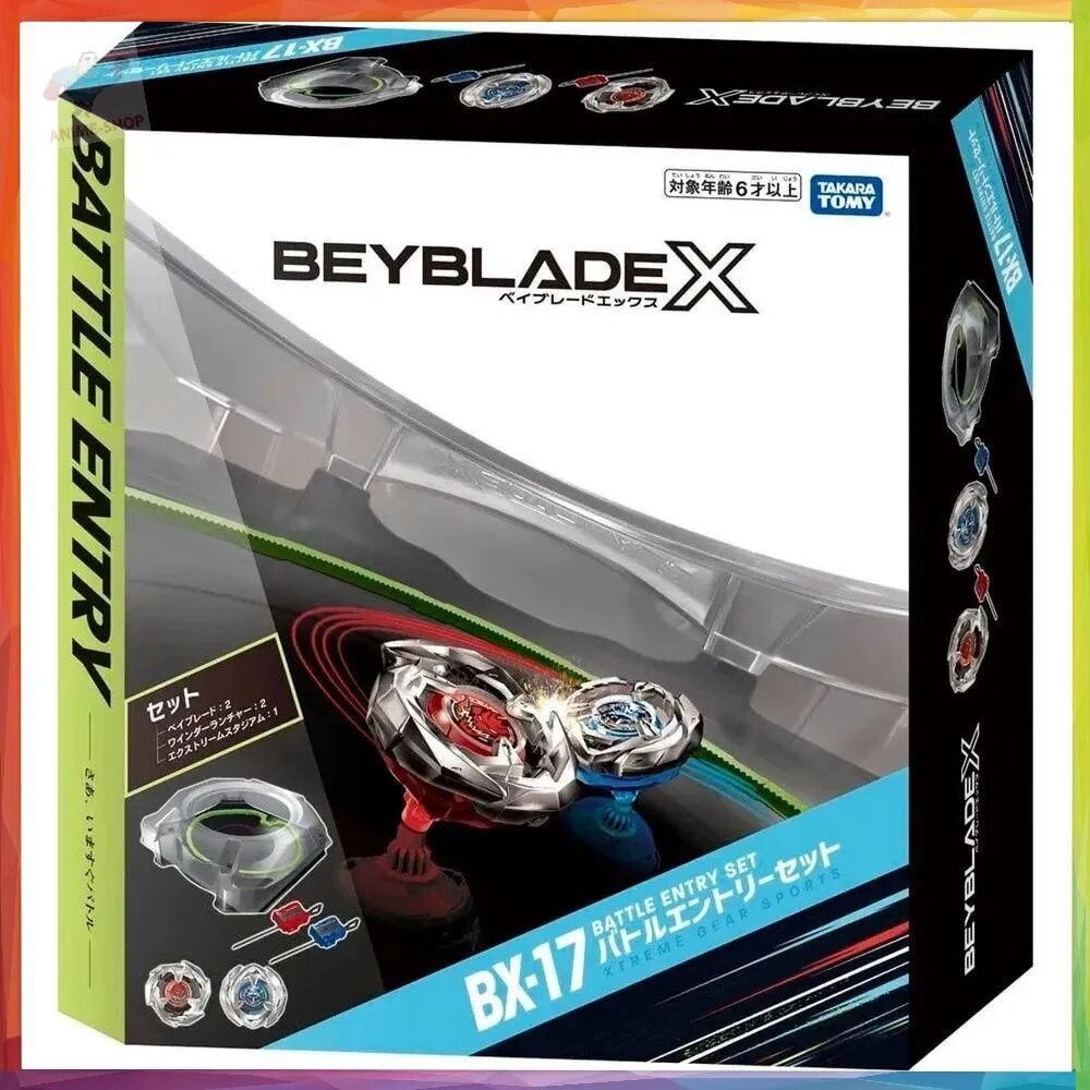 Takara Tomy Волчок и запускатель beyblade x BX-17 BATTLE ENTRY SET для мальчиков