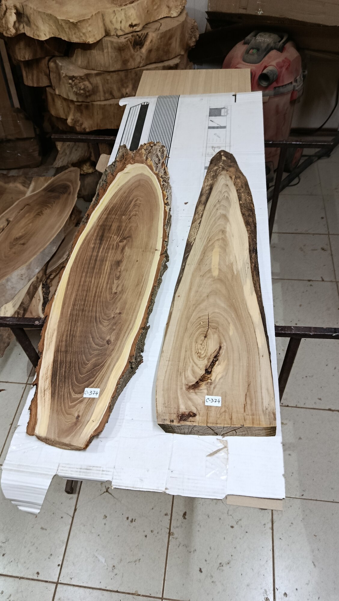 Слебы из карагача 90х20х2,5см,80х20х2,5см(С374), высушенный и фрезерованный