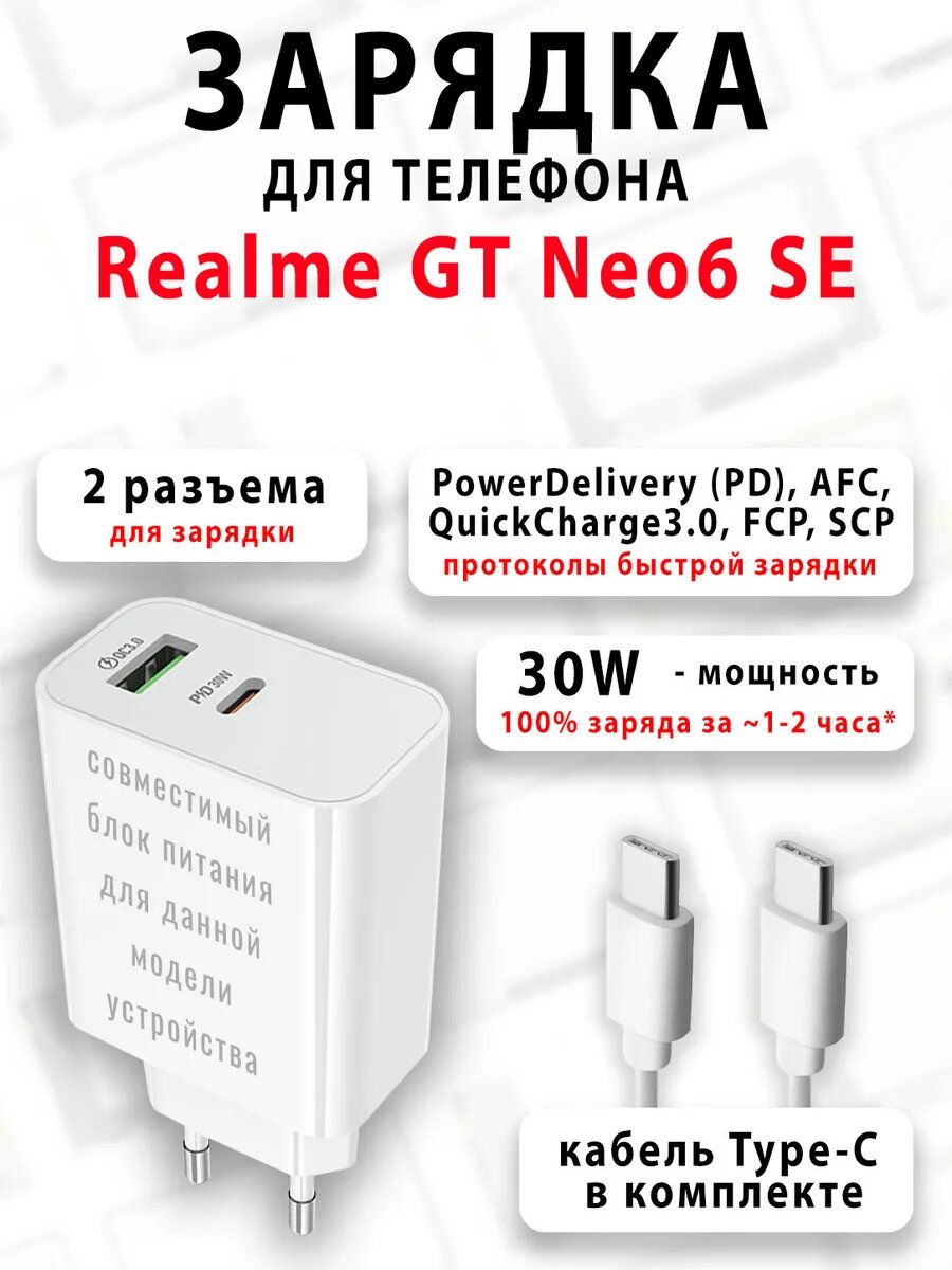 Зарядное устройство для телефона Realme GT Neo6 SE