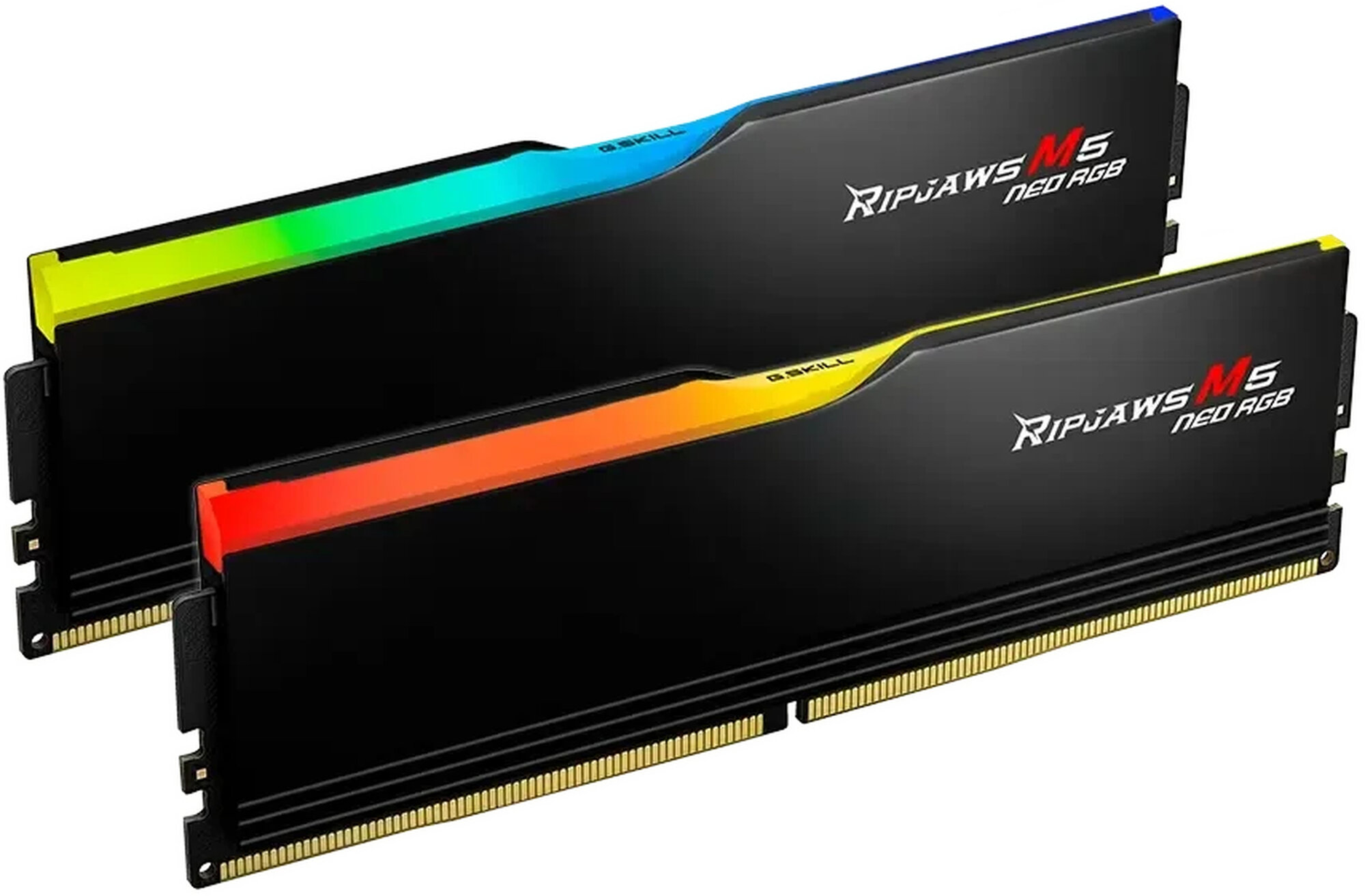 Модуль памяти DIMM DDR5 32Gb, 6000Mhz, 2x16Gb, G.Skill Ripjaws M5 RGB Black (F5-6000J3238F16GX2-RM5RK)