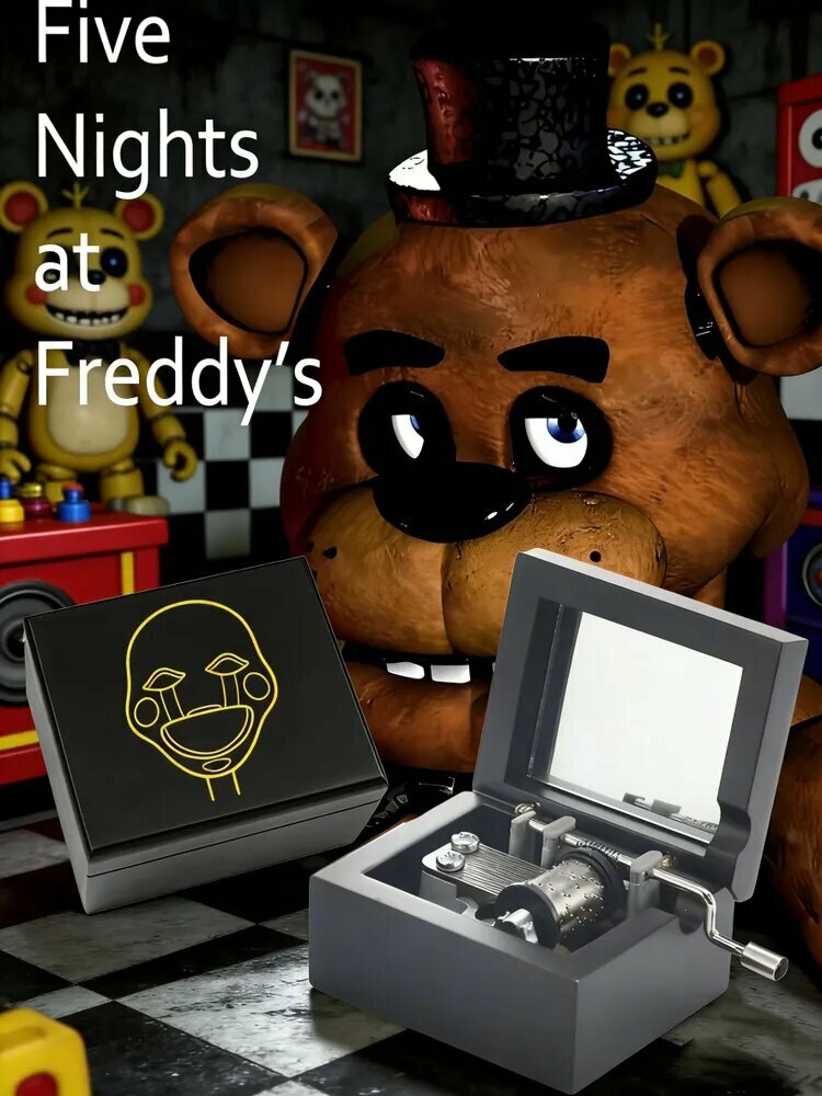 Тема Фредди 5 ночей(Five Nights at Freddy's Theme) Музыкальная коробка для друзей, детей, девочек, жен, Коллекция деревянных музыкальных коробок Подарок на день рождения