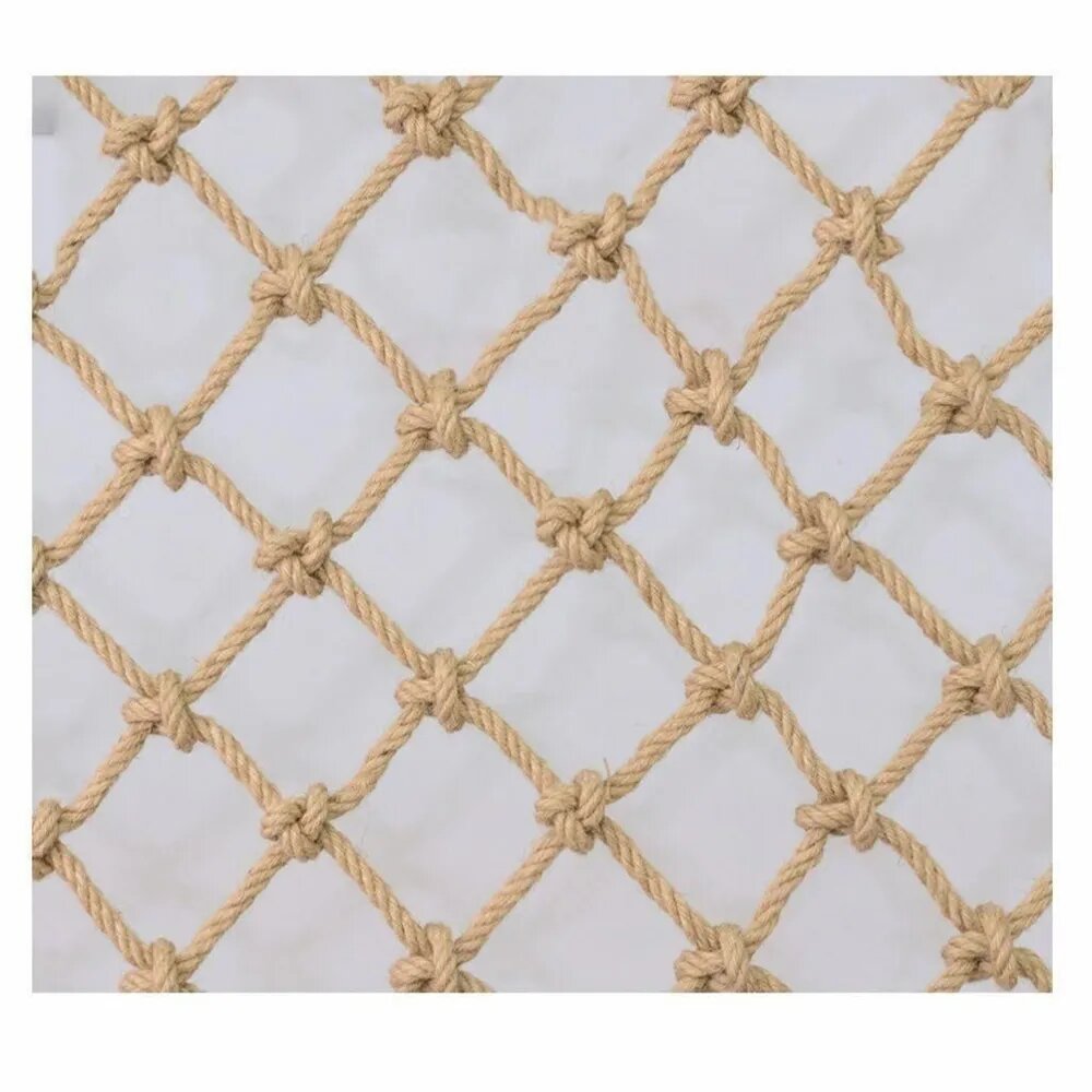 Декоративная джутовая пеньковая сетка 4mm толстый для декора и интерьера
