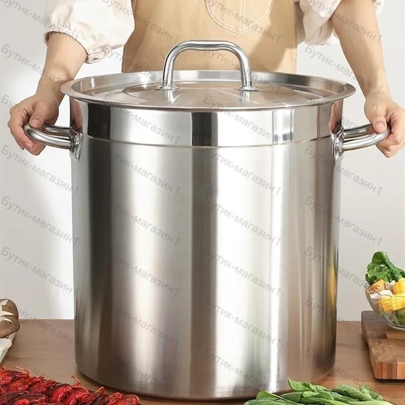 Кастрюля из нержавеющей стали 20 л для газовых плит 1 шт
