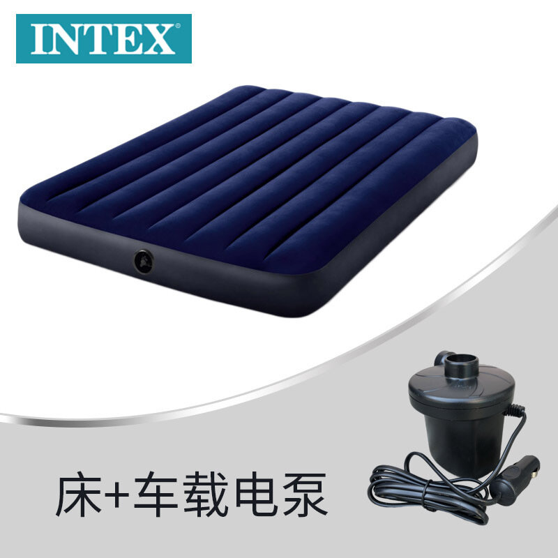 Надувной матрас INTEX для домашнего использования, двуспальный или односпальный, утолщенный, портативный для использования на открытом воздухе, складная надувная кровать для отдыха.