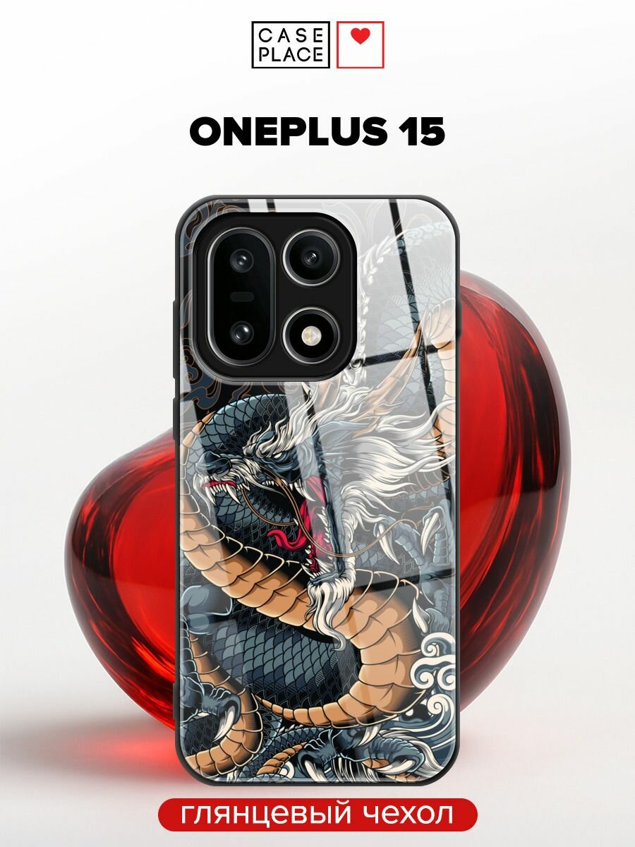 Чехол на OnePlus 15 / Ван Плас 15 с принтом "Japanese dragon"