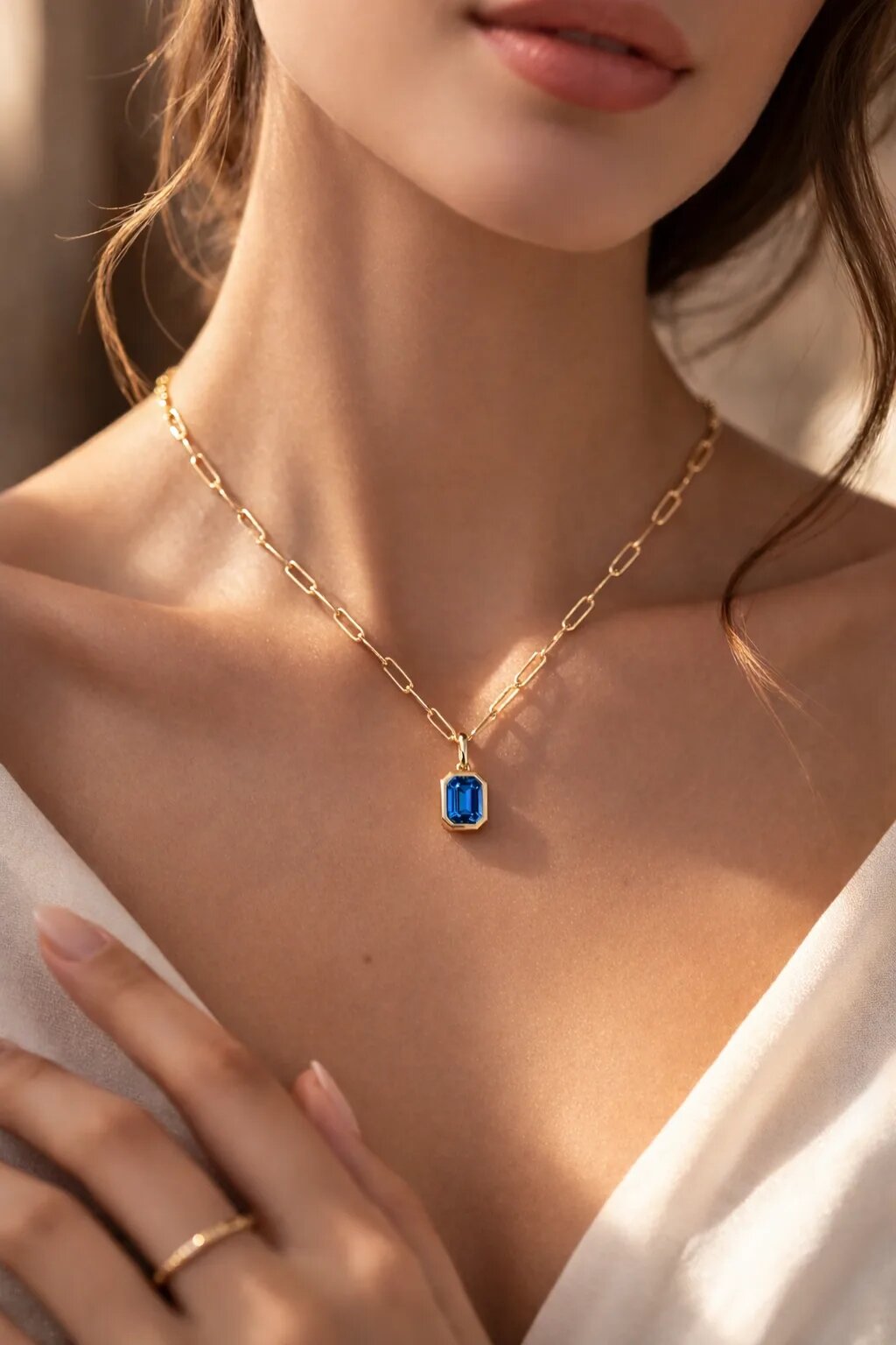 Колье, циркон