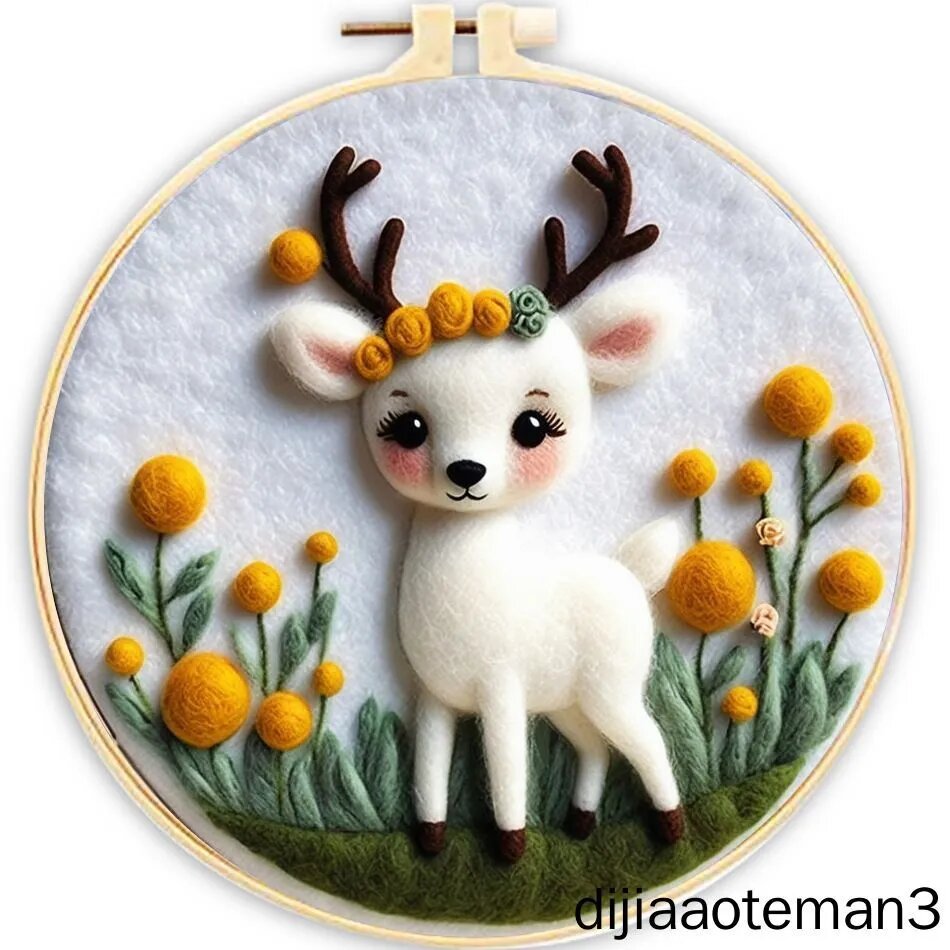 20x20cm,(Включая рамку)Набор для ковровой вышивки, Милые животные, новогодние подарки.