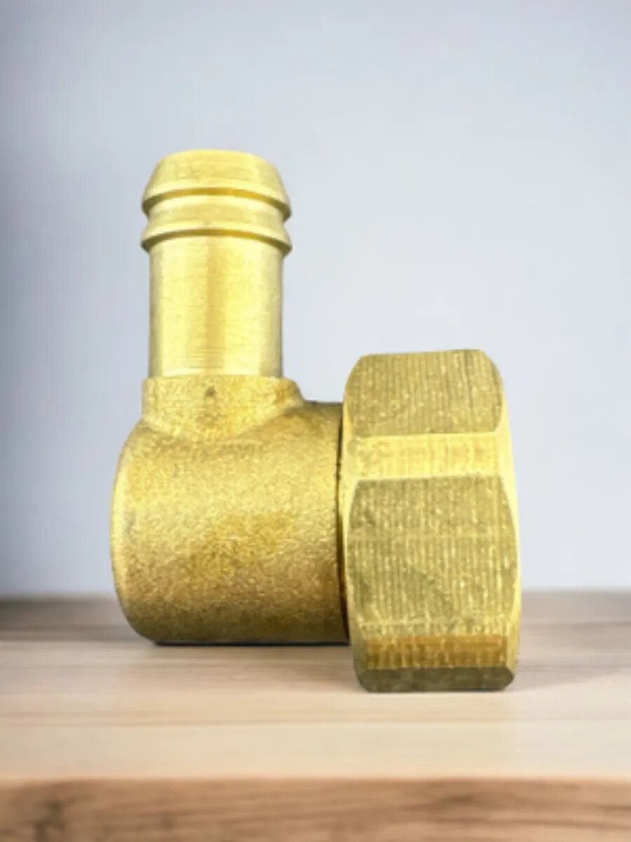 Штуцер уголок с накидной гайкой угловой для душевой кабины