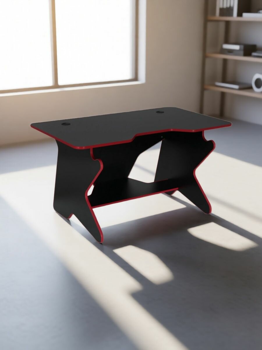 Стол компьютерный VMMGAME SPACEONE DARK 140 черный/красный, с регулировкой ножек