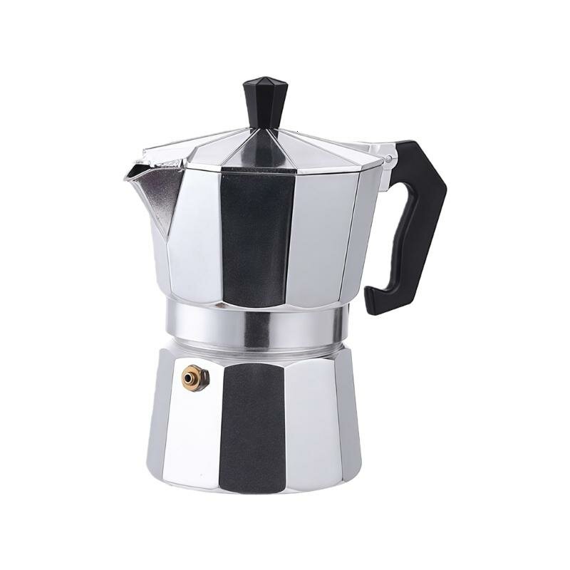 Восьмигранный алюминиевый кофейник для эспрессо, 3