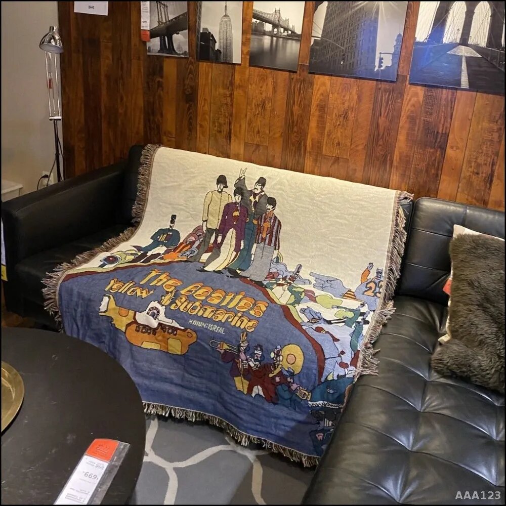 Гобелен "The Beatles Yellow Submarine" 160 х 130 см - Музыкальный арт-декор для дома