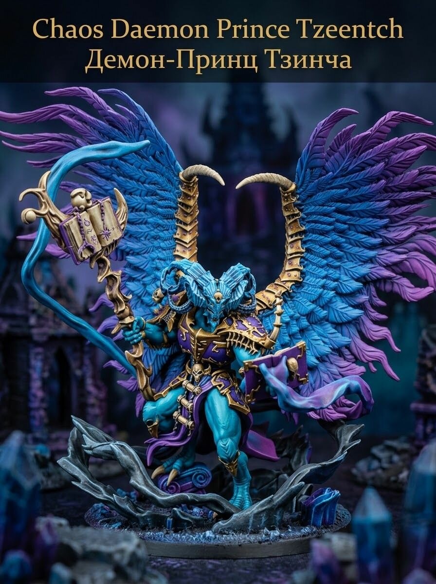 Chaos Daemon Prince Tzeentch Демон-Принц Тзинча (70мм) миниатюра