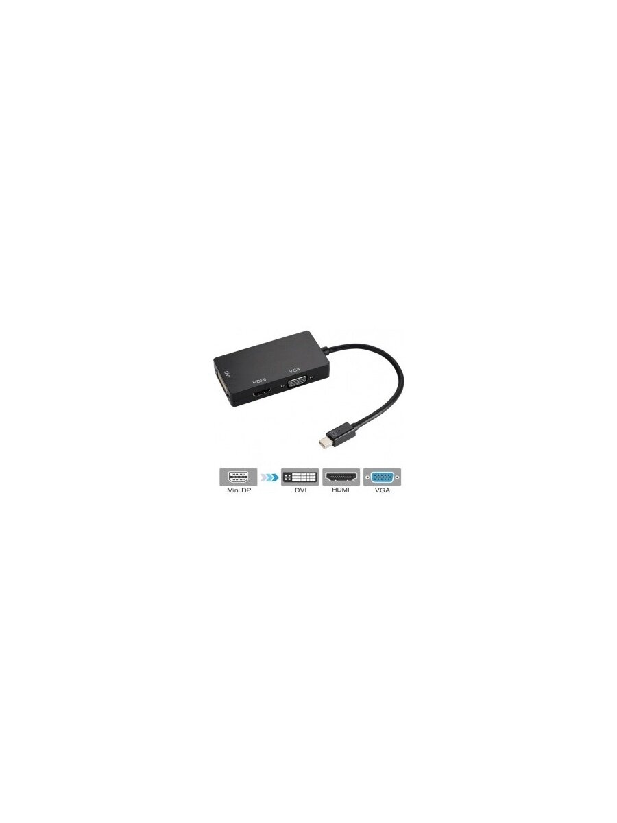 ORIENT Кабель-адаптер C310, Mini DisplayPort M -> HDMI/ DVI-I/ VGA, длина 0.2 метра, черный (30408)