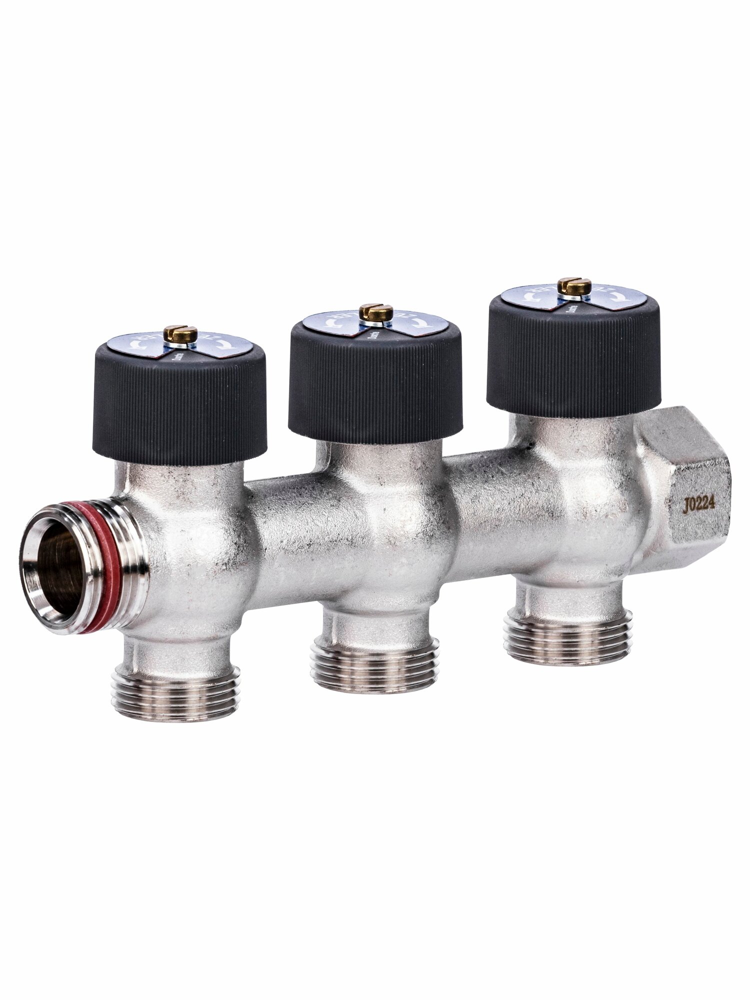 Коллектор 3 выхода 3/4" х 3/4" EK проходной распределительный Zeissler ZSc.408.0503NE