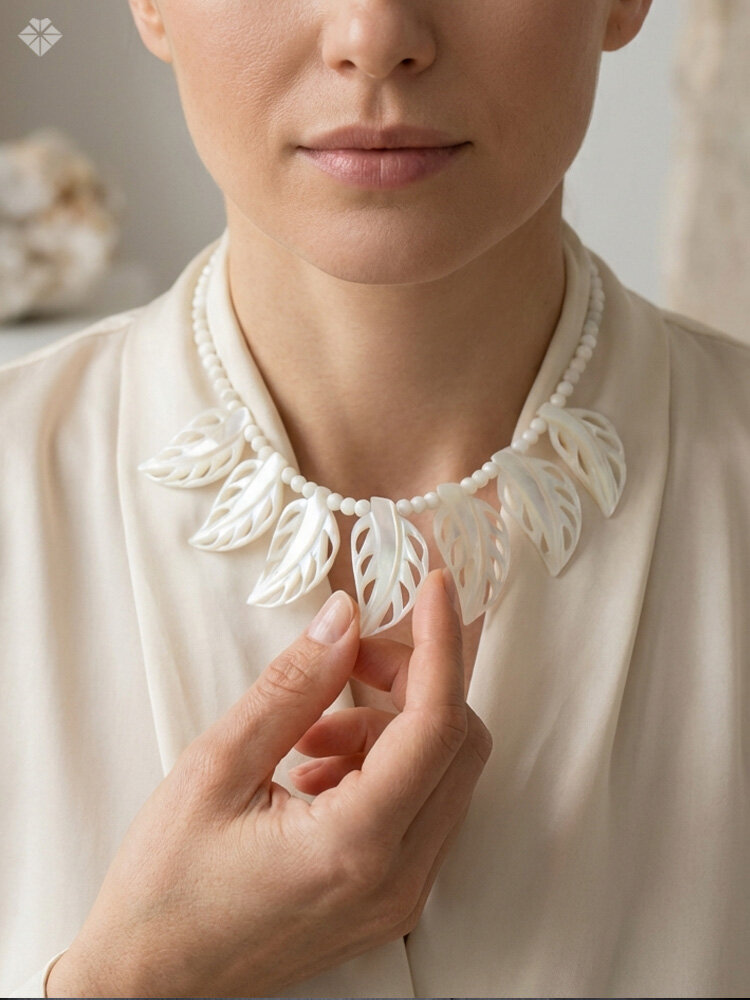 Бусы, перламутр