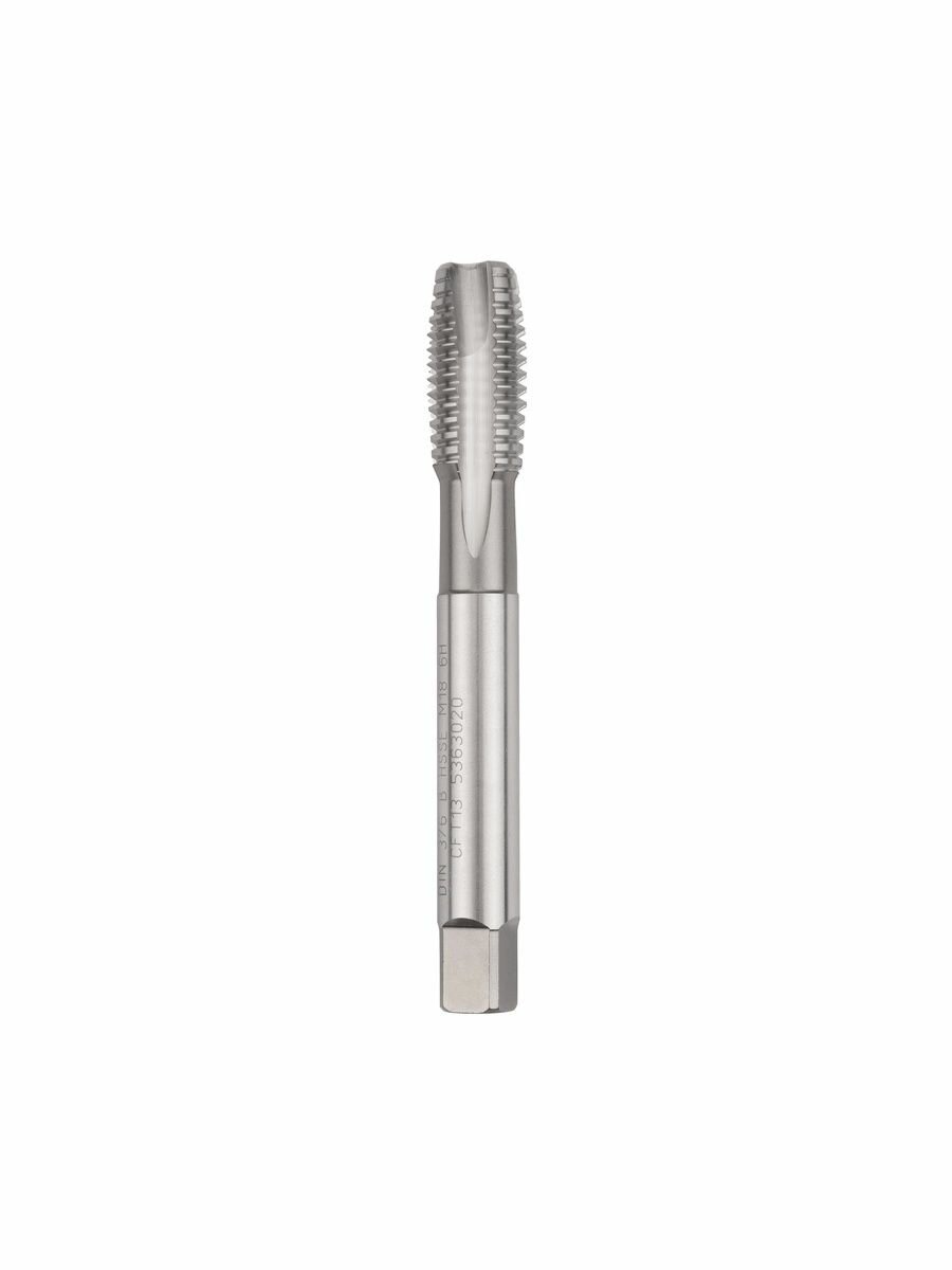 Метчик М18 NORGAU Industrial из быстрорежущей стали HSSE (Co5%) для обработки сквозных отверстий, машинный 6H