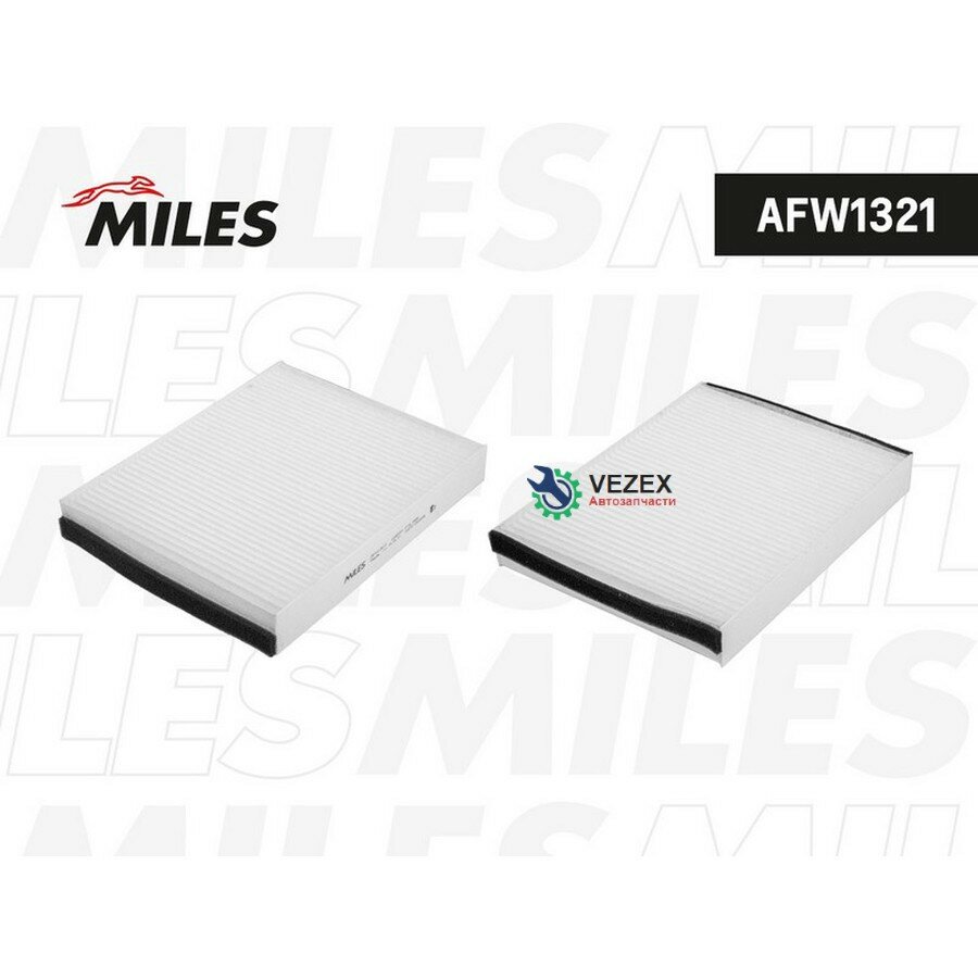 MILES AFW1321 Фильтр салона FORD FOCUS/KUGA/C-MAX/VOLVO V40 10- (MANN-FILTER CU25007 Filtron K1350) AFW1321