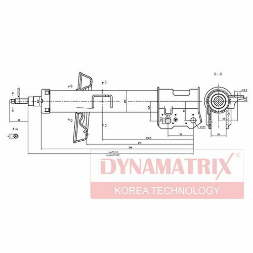 Амортизатор подвески газонаполненный Dynamatrix-Korea DSA334949