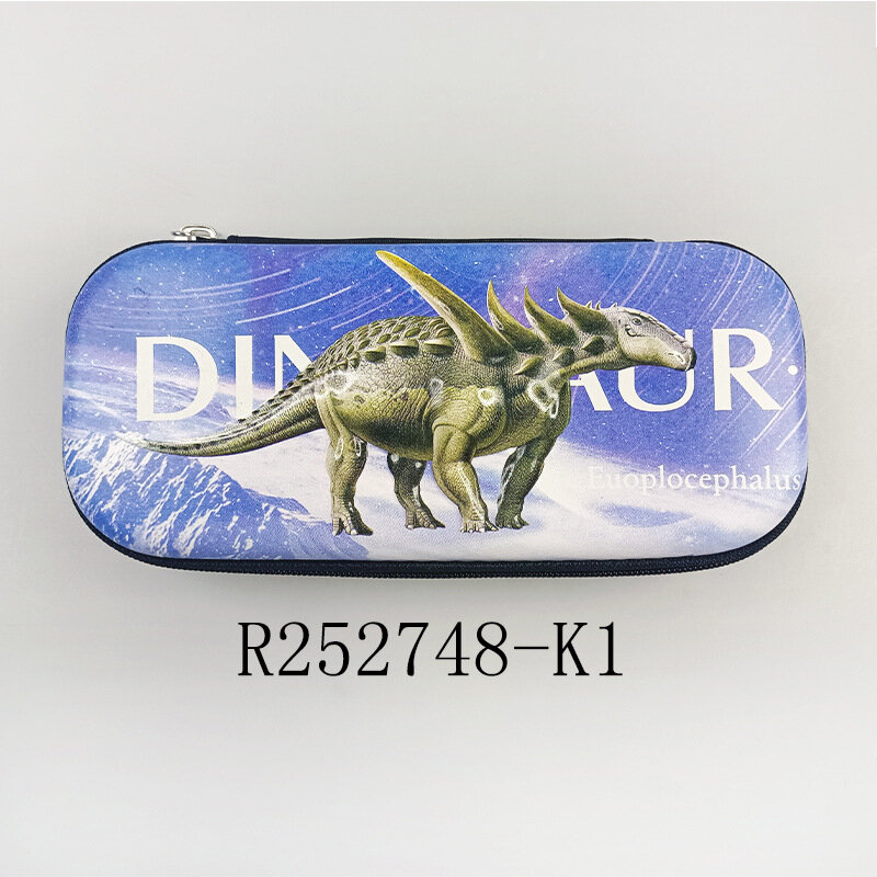 Канцелярский пенал Xigua Taro 3D Night Light для мальчиков младших классов, трехслойный, большой вместимости, с изображением динозавра, из ЭВА.