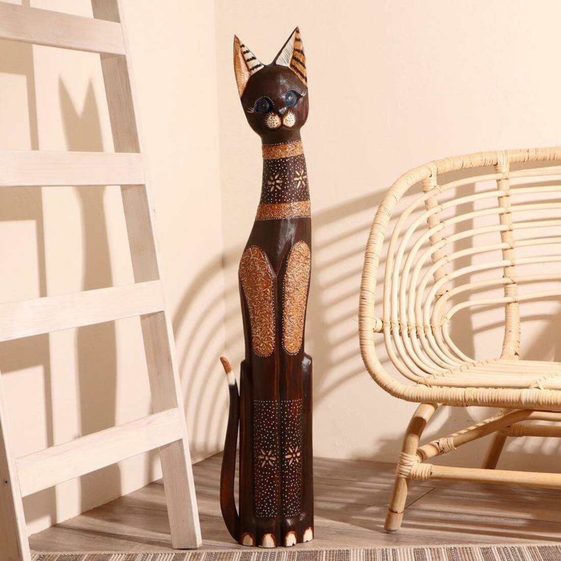 Сувенир дерево "Кошка ажурная. Восточная сказка" 100х18х6,5 см